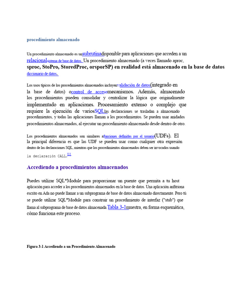 Procedimiento Almacenado | PDF