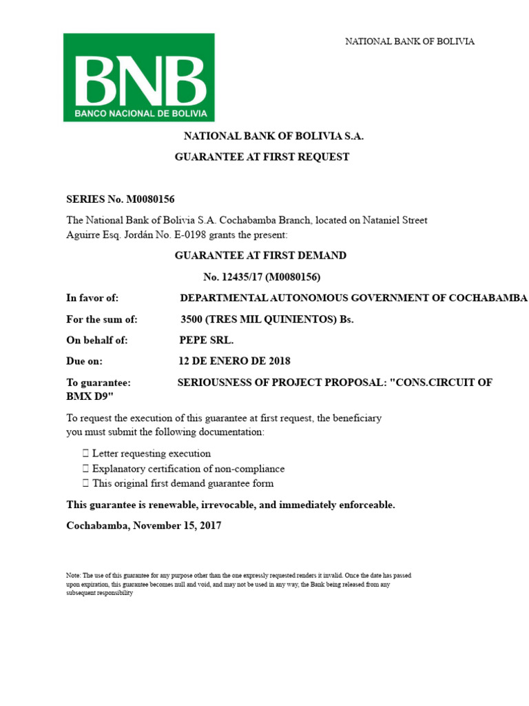FINAL Guarantee | PDF