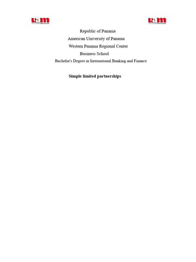 Understanding Simple Limited Partnerships | PDF | Partnership | Limited ...