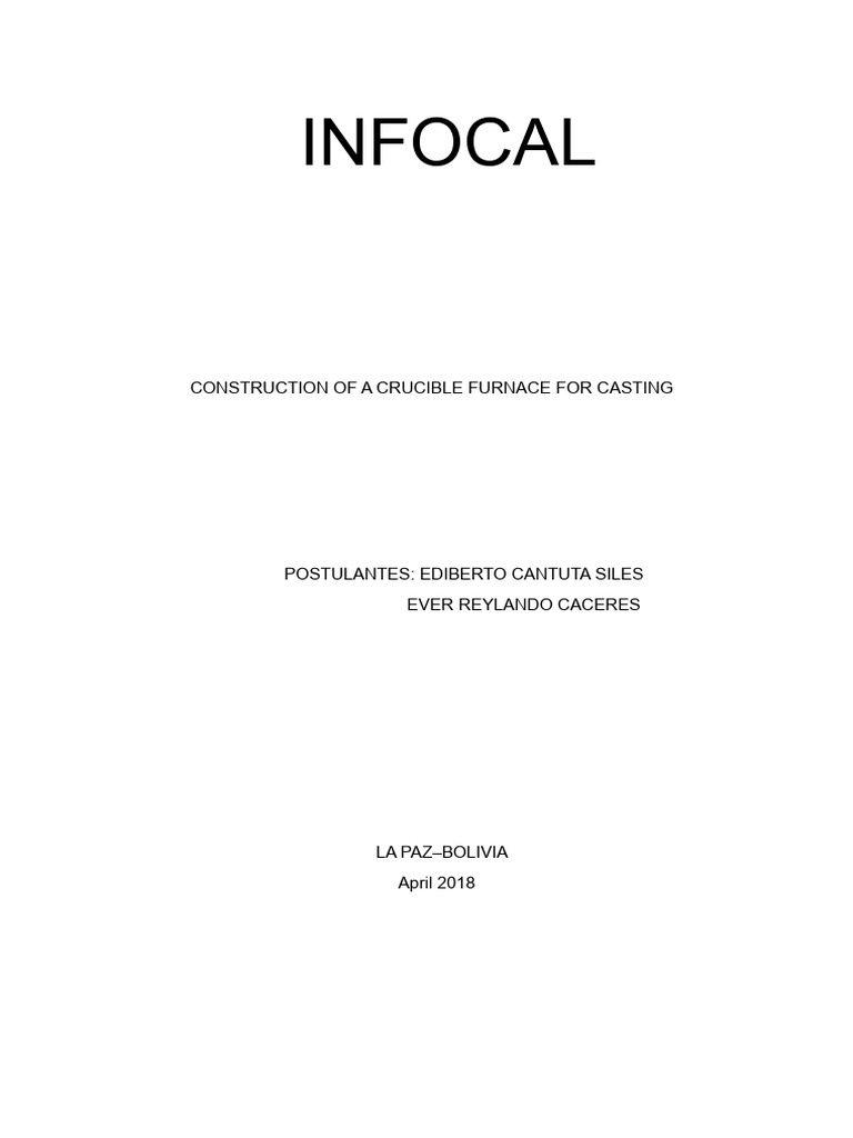 Crucible Oven Project | PDF | Alloy | Copper