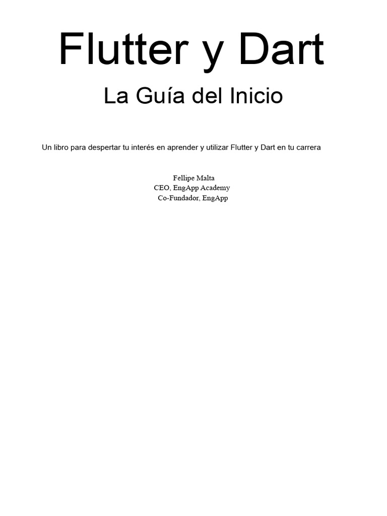 Flutter y Dart - La Guía de Inicio | PDF | Lenguaje de programación | Ios