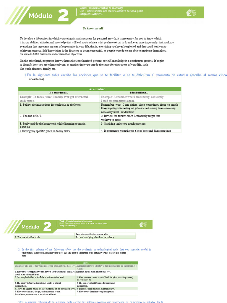 Integrative Activity 1 Pdf Goal Knowledge