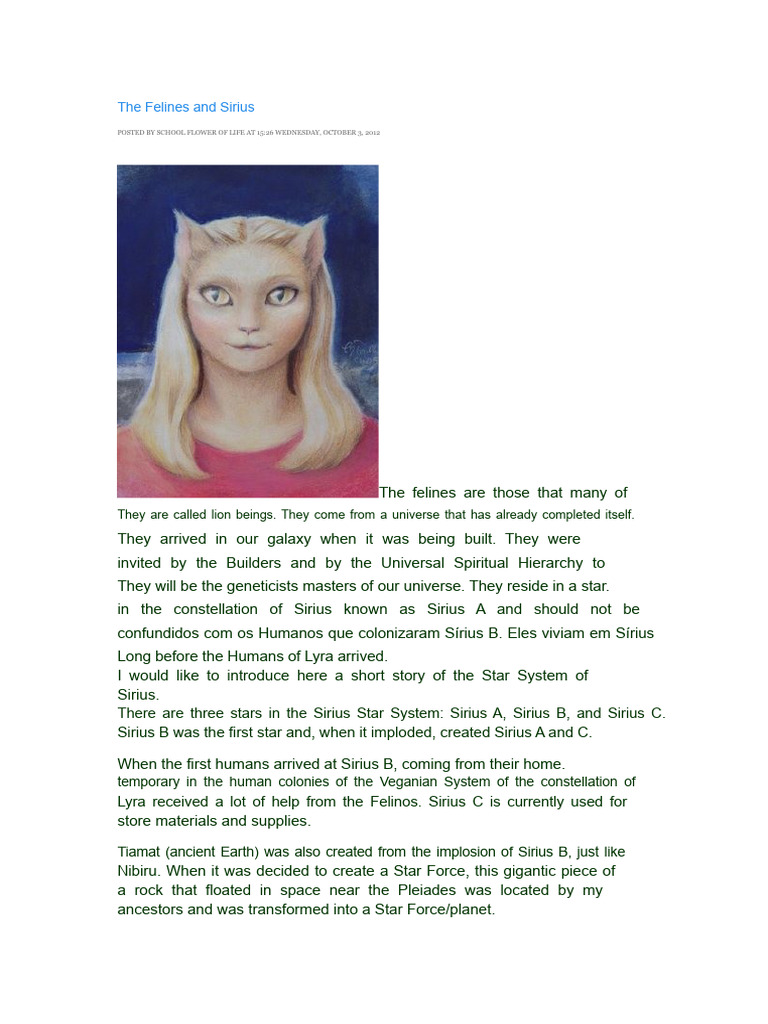 The Felines and Sirius | PDF