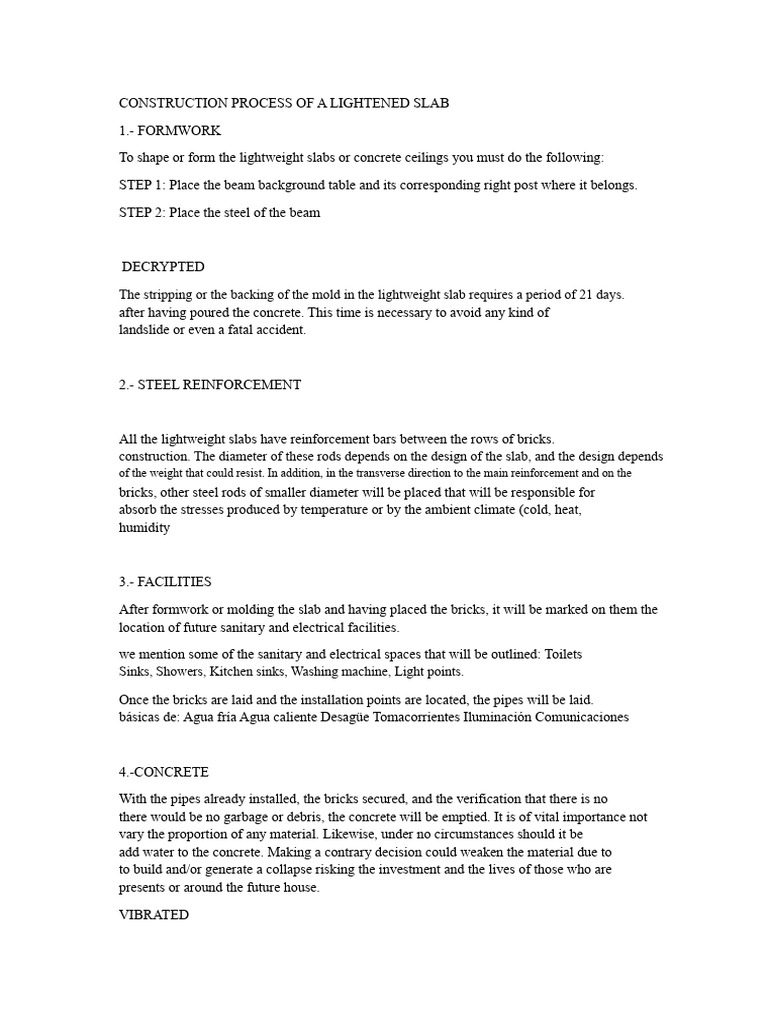 Lightweight Slab Construction Guide | PDF | Concrete | Composite Material