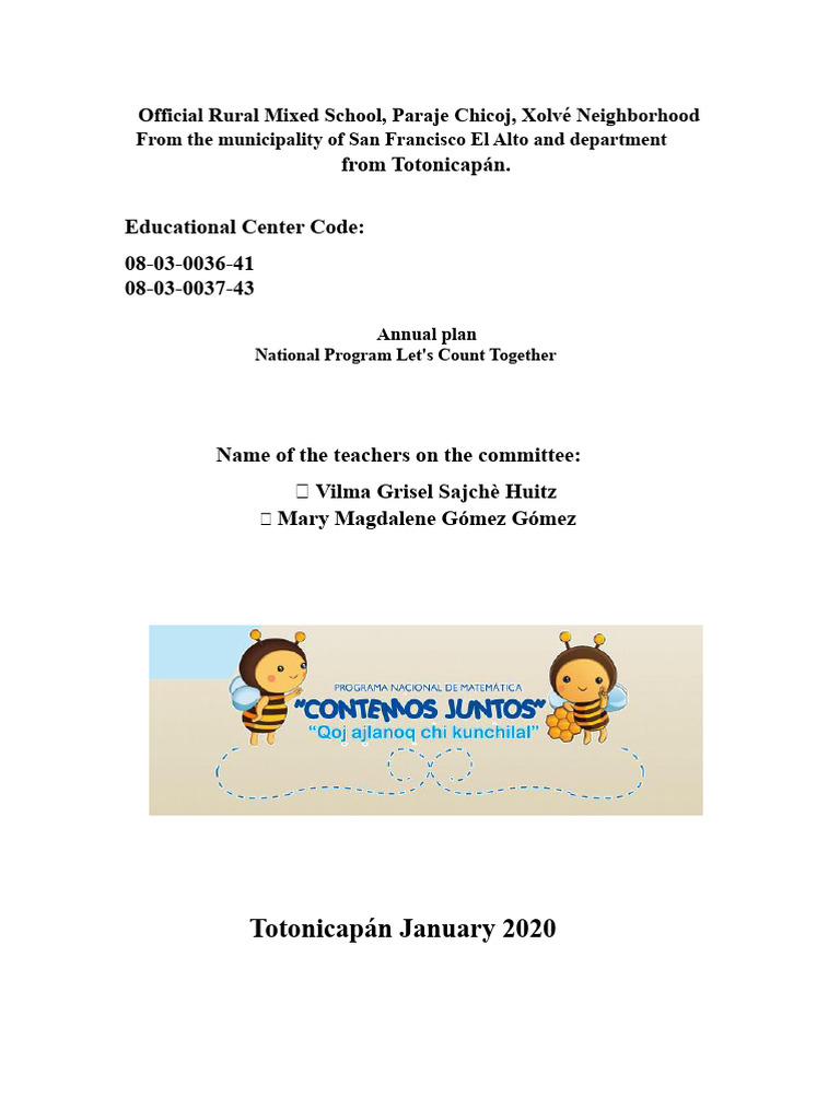 Let's Count Together Plan 2019 No. 2 | PDF | Mathematics | Teachers