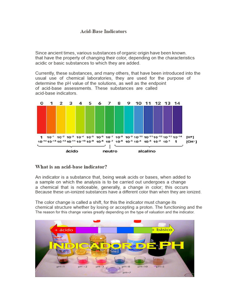 Acid-Base Indicators Eder | PDF | Acid | Ph