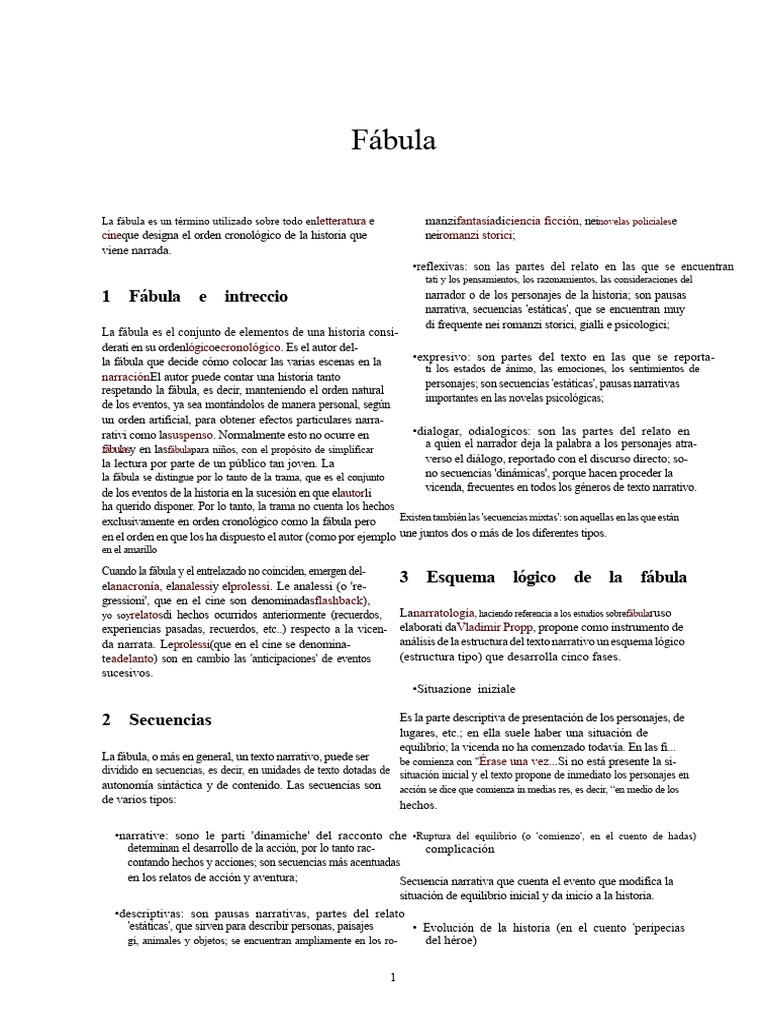 Fábula | PDF | Narración | Fábula