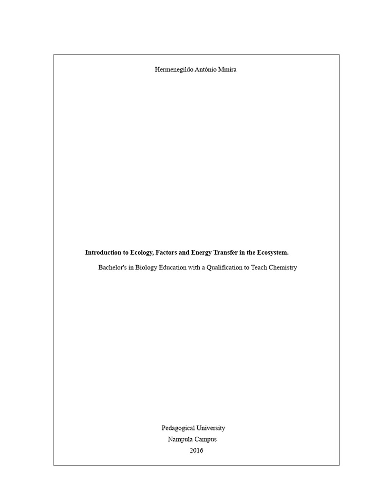 Ecology Work | PDF | Ecology | Honey Bee