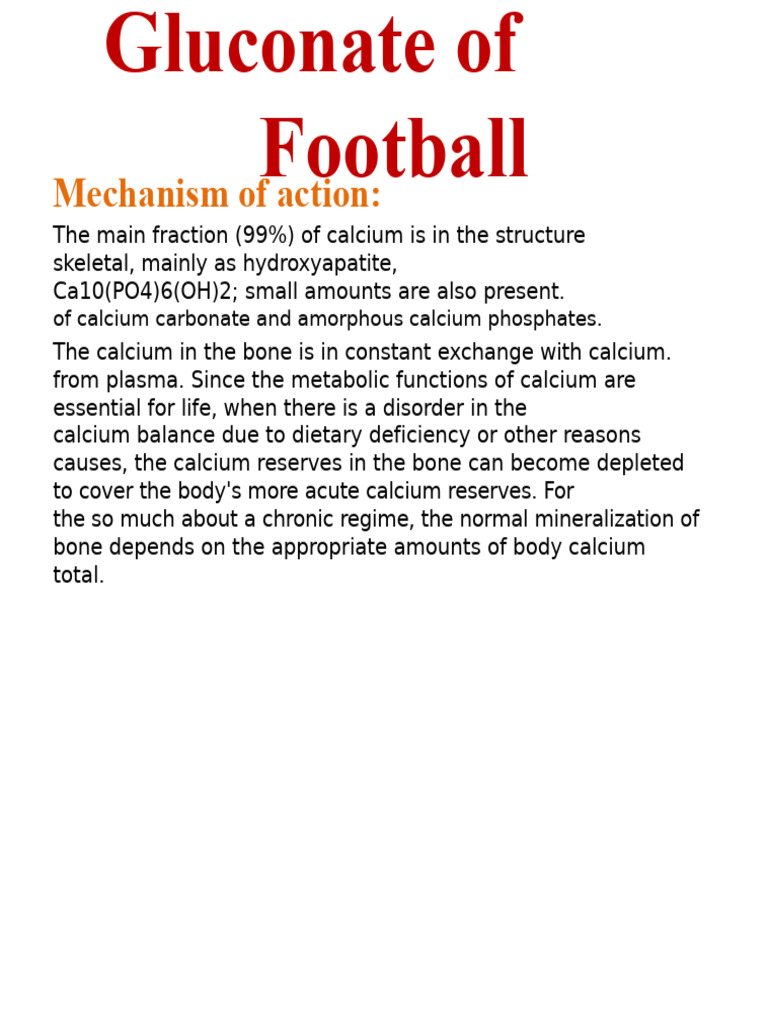 Calcium Gluconate | PDF | Calcium | Medical Specialties