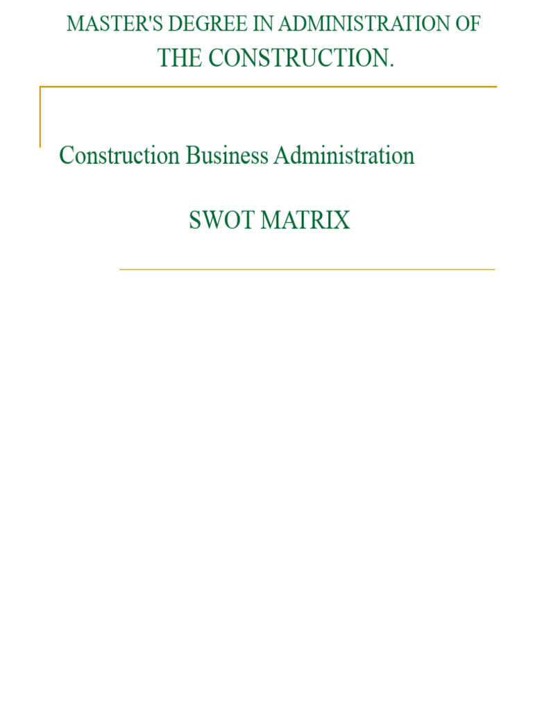 SWOT Matrix | PDF | Swot Analysis | Taxes