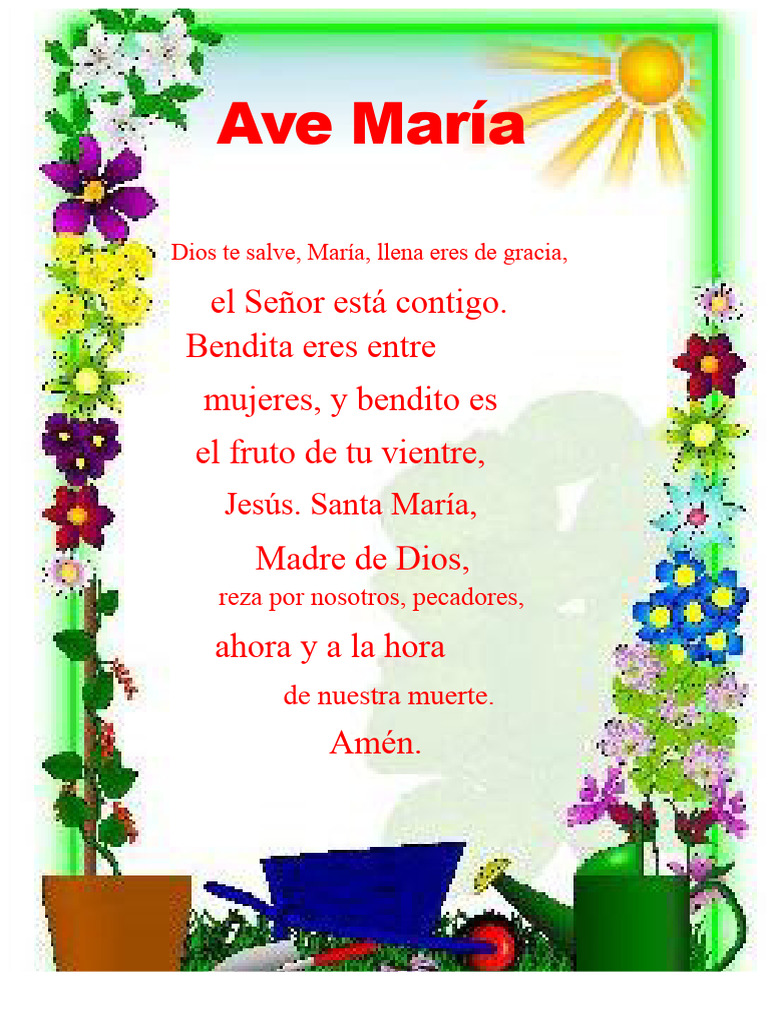 Ave María | PDF | María, madre de Jesús | orador del Señor