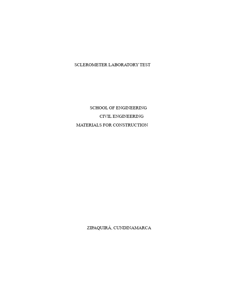 Sclerometer Test for Concrete Uniformity | PDF | Concrete | Strength Of ...