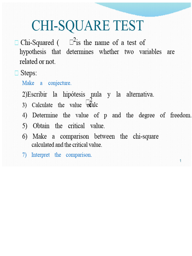 Chi-Square Test Explained: Steps & Examples | PDF | Chi Squared Test ...