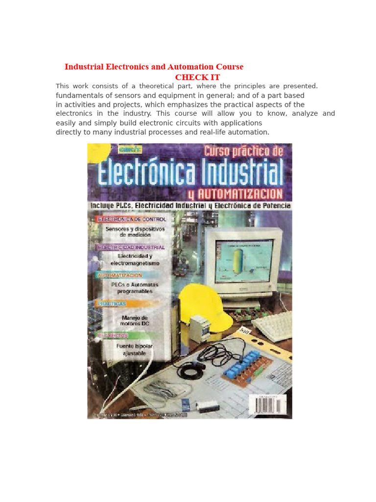 Industrial Electronics and Automation Course CEKIT | PDF | Programmable ...