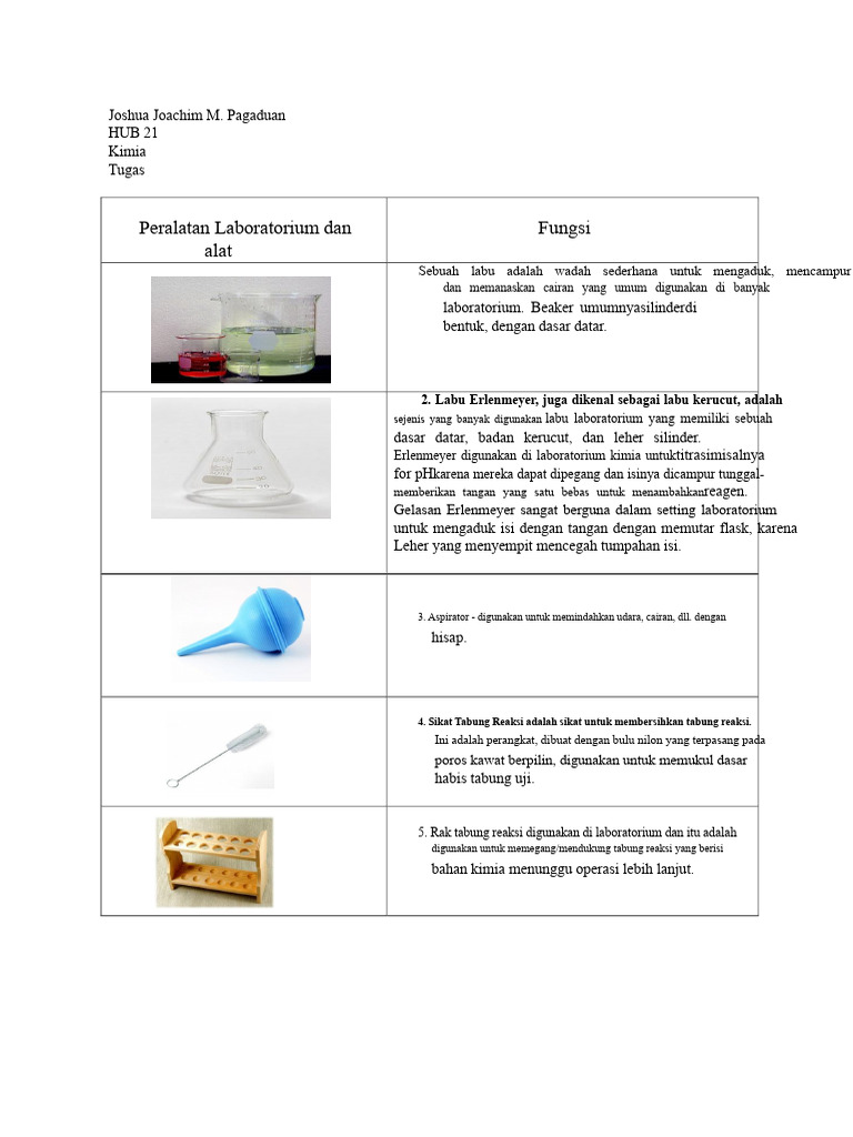 Peralatan Kimia | PDF