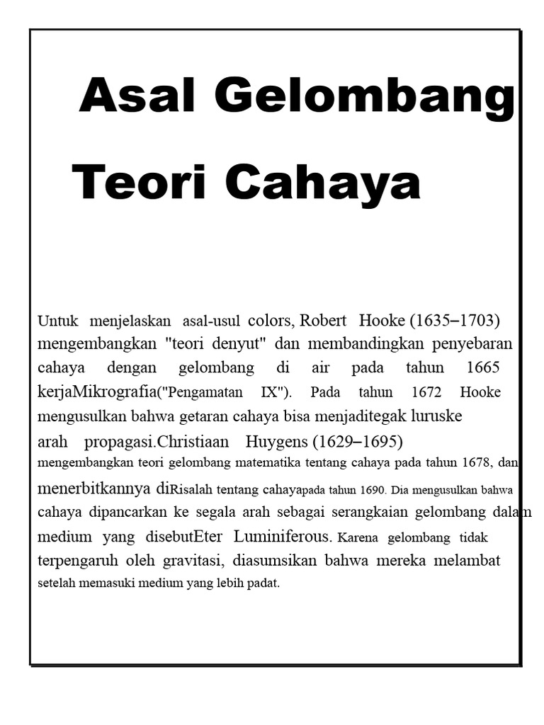 Proyek Fisika Kelas 12 Sifat Gelombang Cahaya | PDF