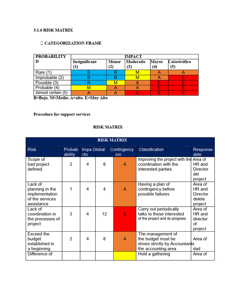 Risk Matrix | PDF | Risk | Business
