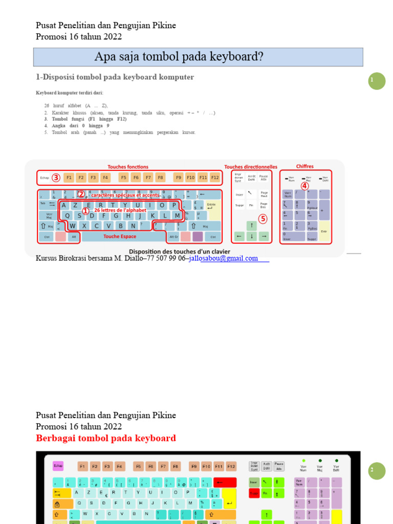 Fungsi dan Jenis Tombol Keyboard | PDF