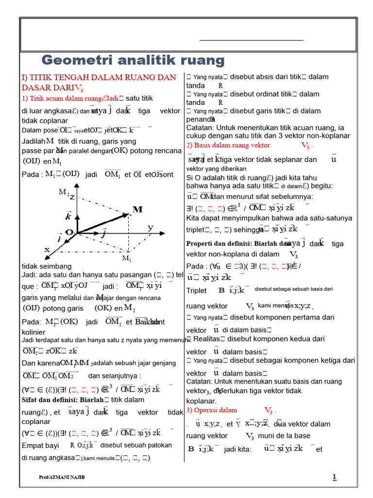 geometri-analitik-ruang-kursus-dan-latihan-terkoreksi | PDF