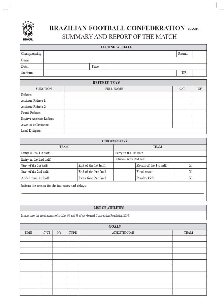 Brazilian Football Match Report Summary | PDF | Association Football ...