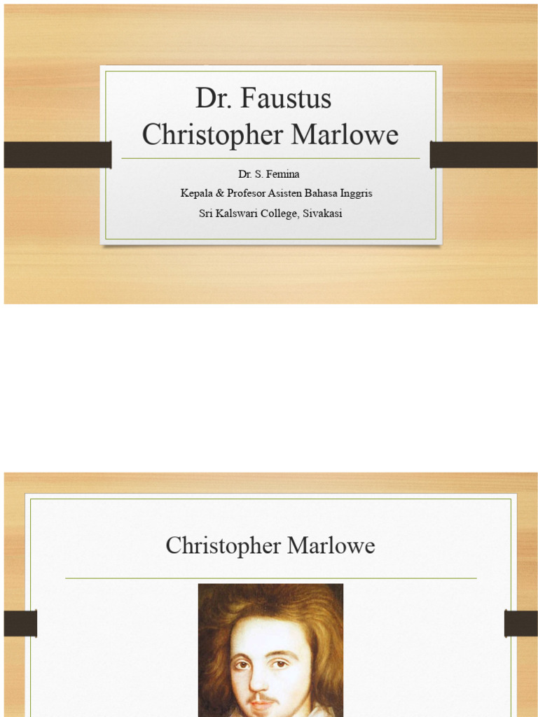 Dr. Faustus - PPT | PDF