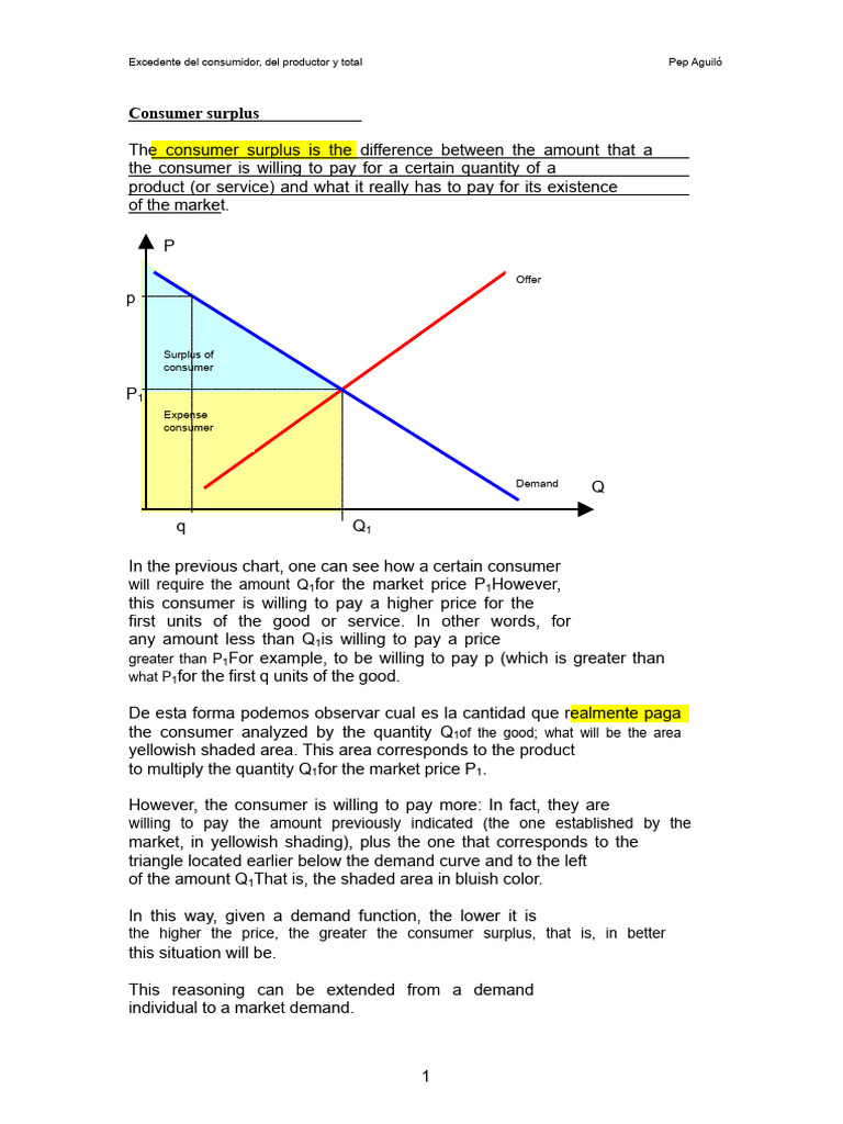 Understanding Consumer and Producer Surplus | PDF | Economic Surplus ...