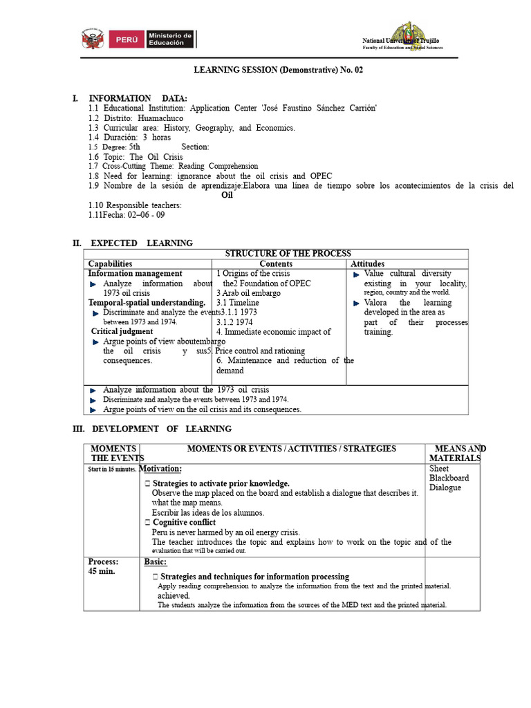 Class Session Model History | PDF | Opec | United States Dollar