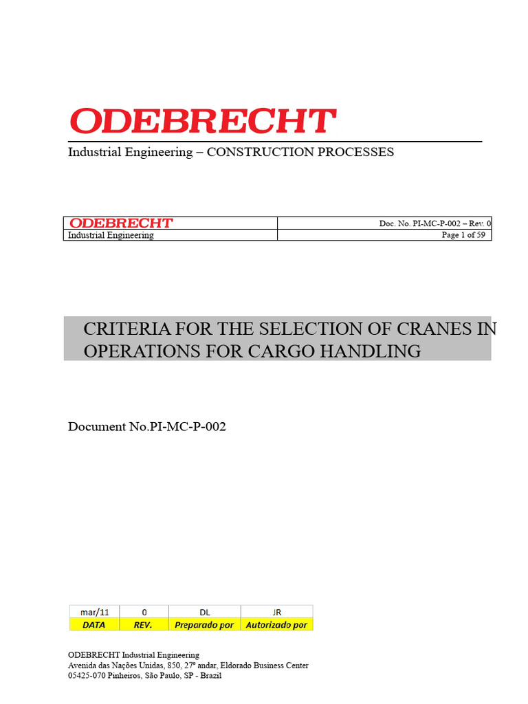 Criteria For Crane Selection | PDF | Crane (Machine) | Force