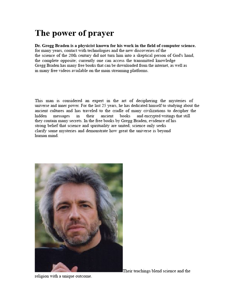 The Power of Prayer | PDF | Prayer | Science