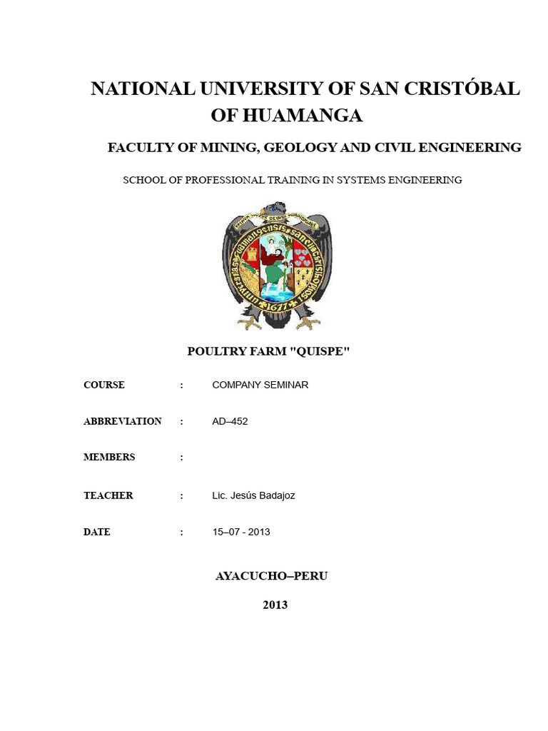 Quispe Farm Report | PDF | Meat | Brand