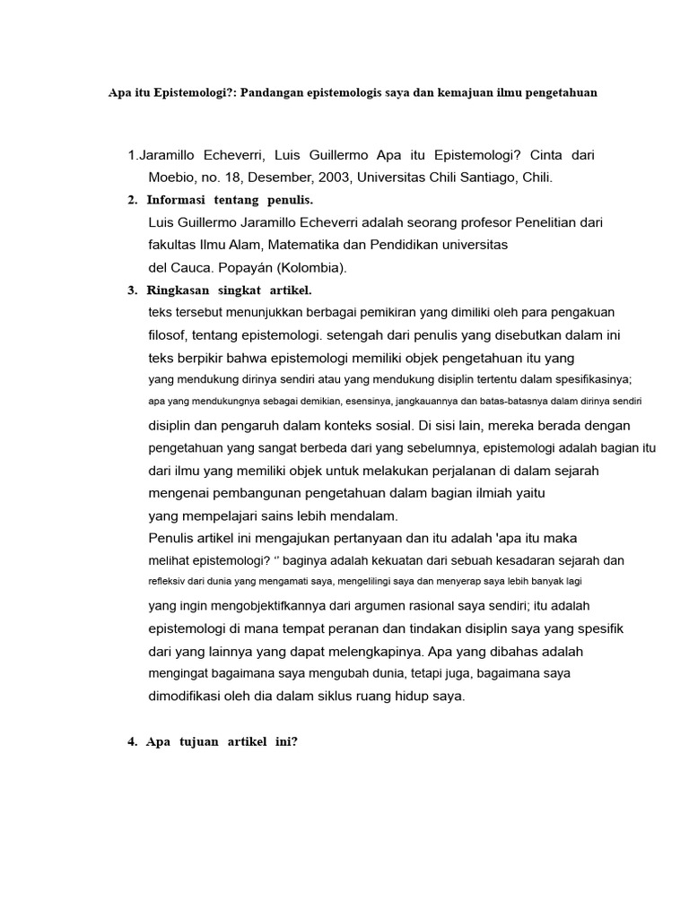 Apa itu Epistemologi | PDF