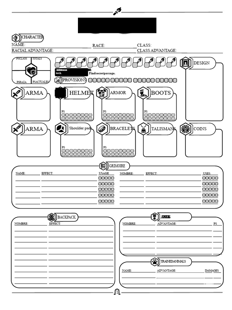 Dungeon Adventure Character Stats | PDF | Gaming | Role Playing Games