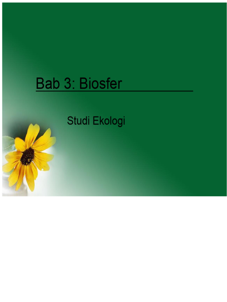 Memahami Biosfer dan Ekosistem | PDF