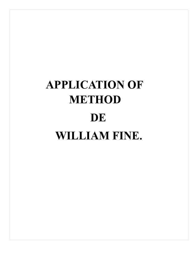 William Fine Risk Assessment Method | PDF | Risk | Hazards