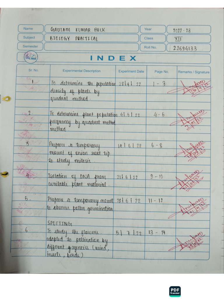 Bio Practical Class 12th | PDF