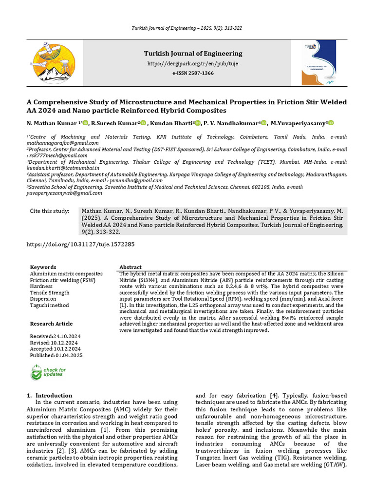 A Comprehensive Study of Microstructure and Mechanical Properties in ...