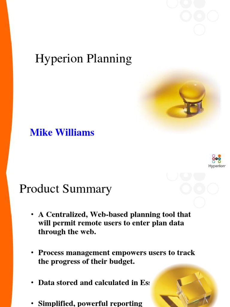 Hyperion Planning: Mike Williams | Download Free PDF | Computing | Software