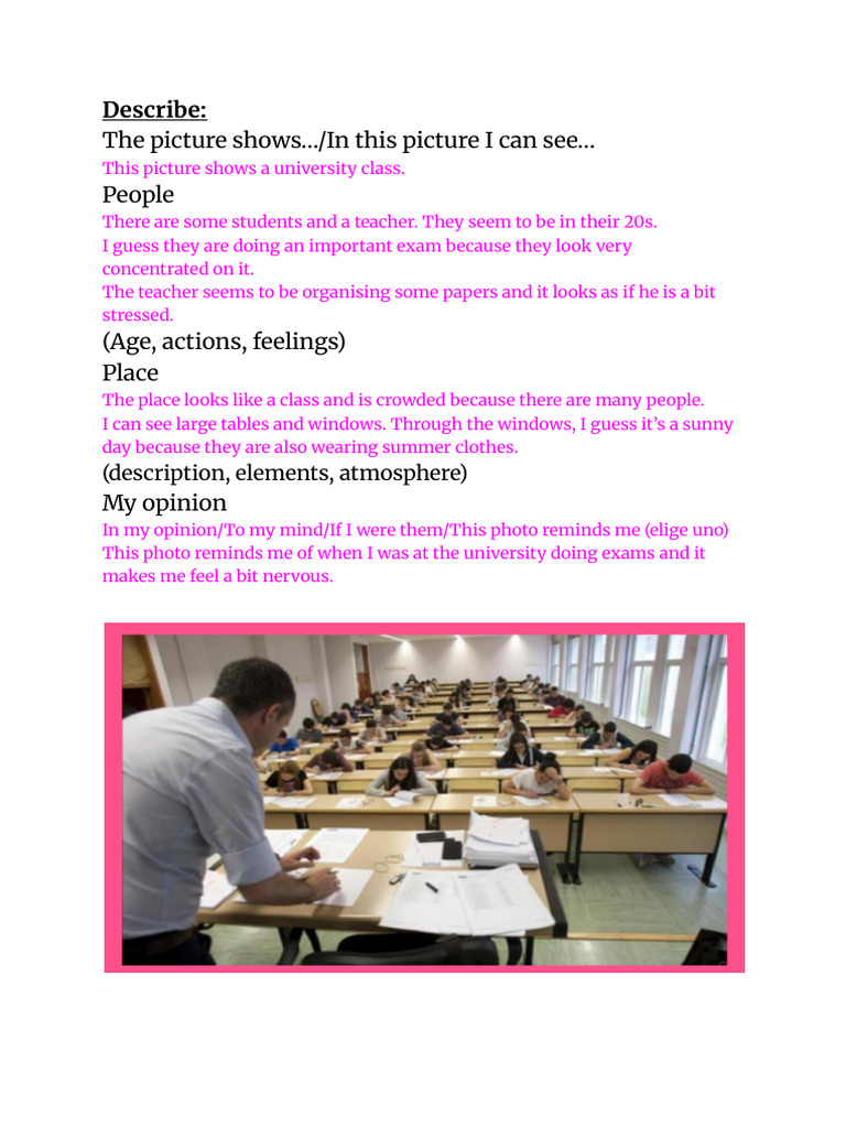 Describe and Compare Class and Sports | PDF
