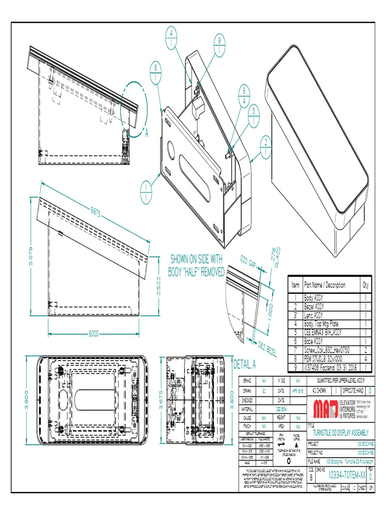 Turnstile DD Fixture Specifications | PDF | Applied And ...