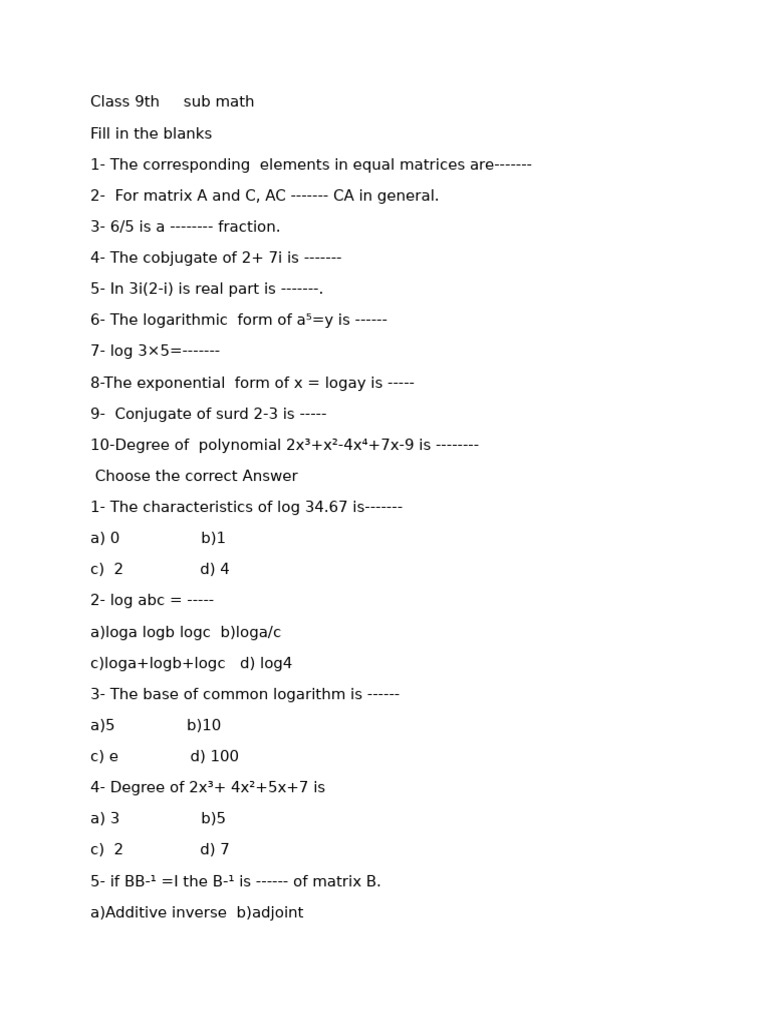 9th Math | PDF