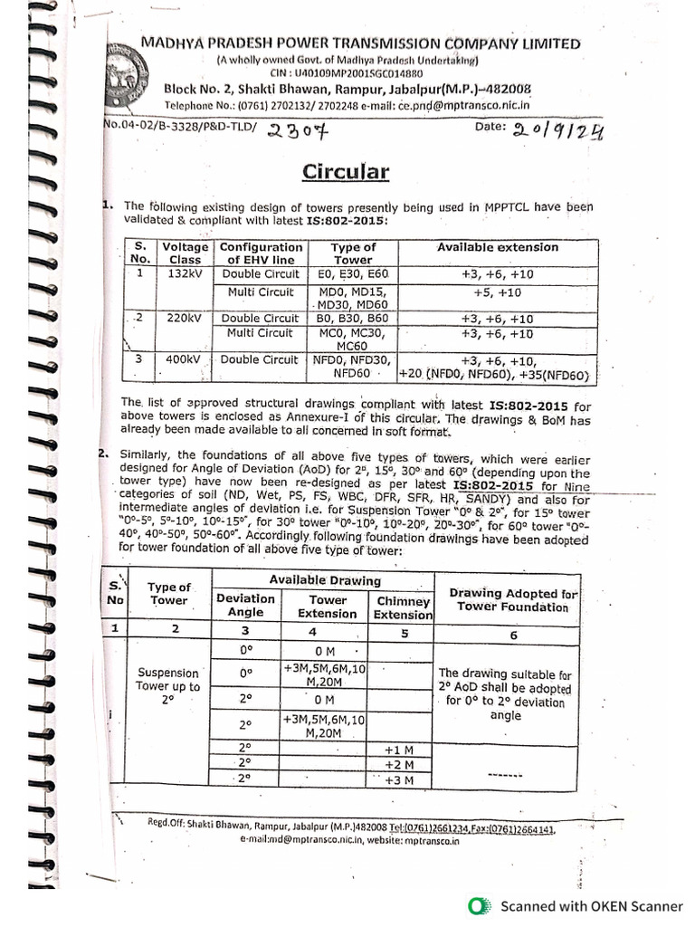 MPPTCL Circular | PDF