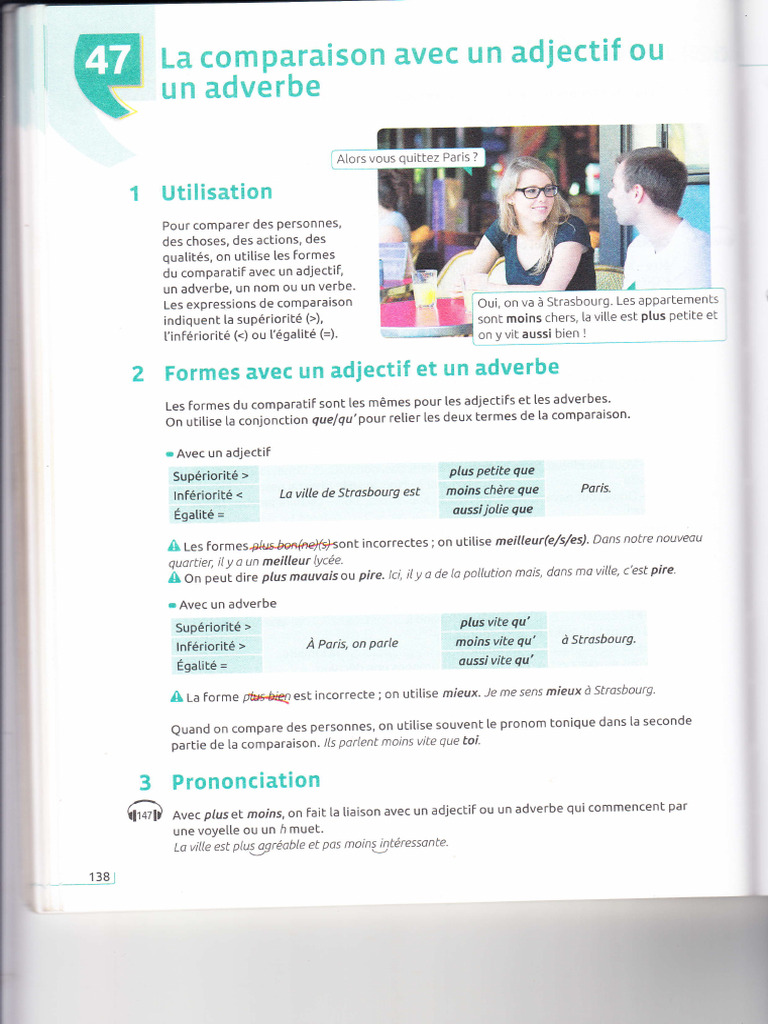 Comparatif en français : règles et exemples | PDF | Typologie ...