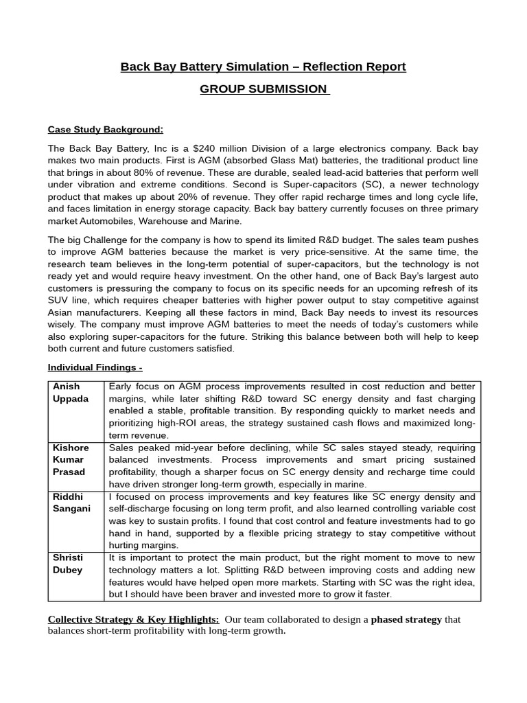 Back Bay Battery Simulation Group Report With All Components UPDATED ...