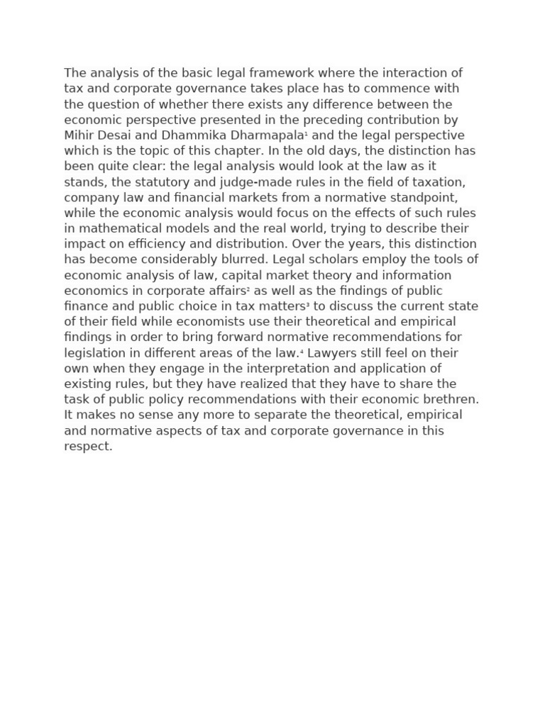 The Analysis of The Basic Legal Framework Where The Interaction of Tax ...
