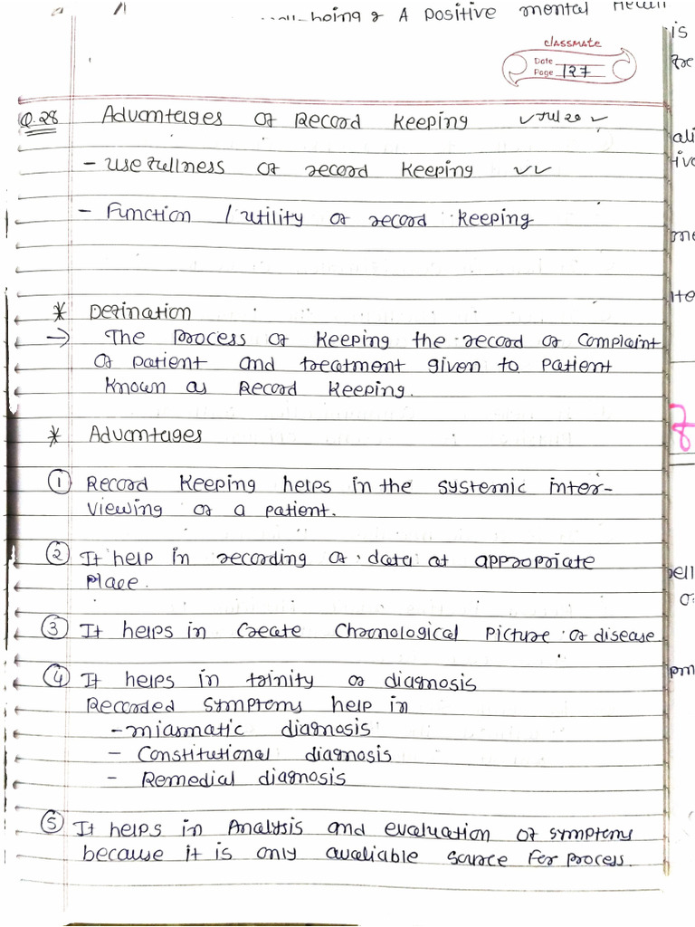 Repertory Paper Handwriting Notes 2 | PDF