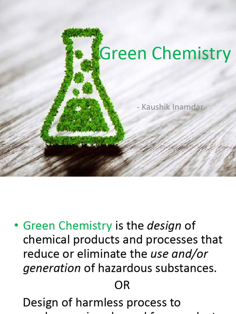 Principles of Green Chemistry Explained | PDF | Solvent | Green Chemistry