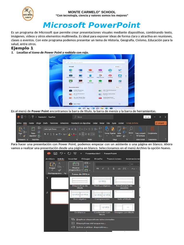 Guía para Usar PowerPoint en Clases | PDF | Microsoft PowerPoint | Software