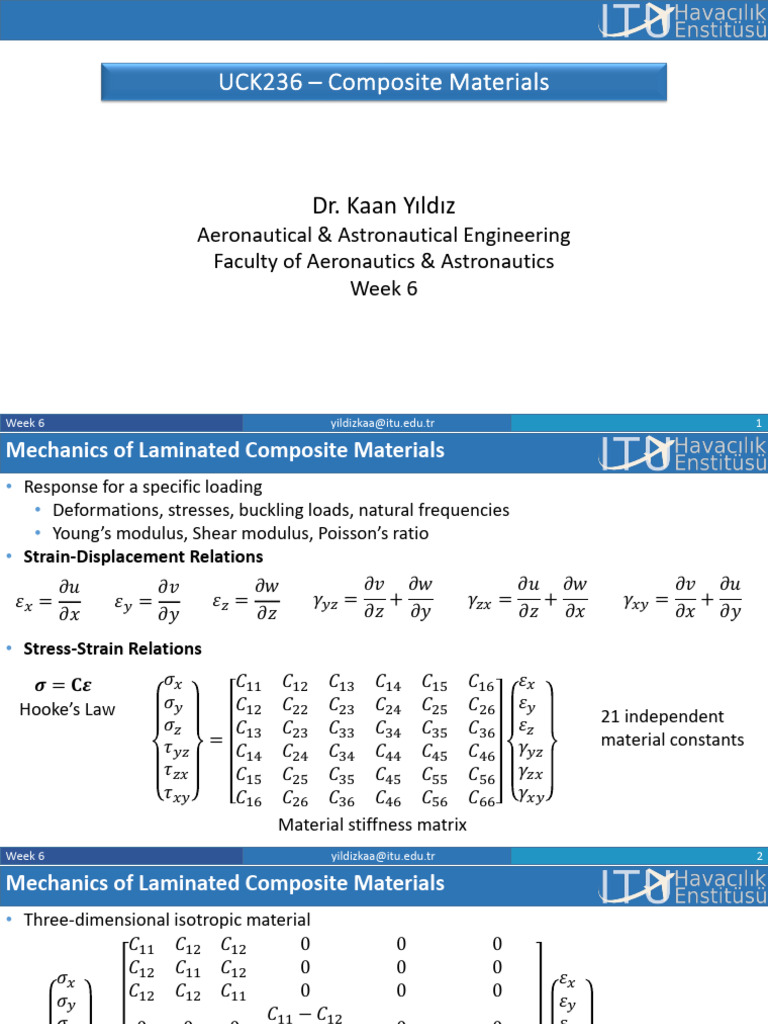 Week 6 _ Annotated | PDF | Composite Material | Young's Modulus