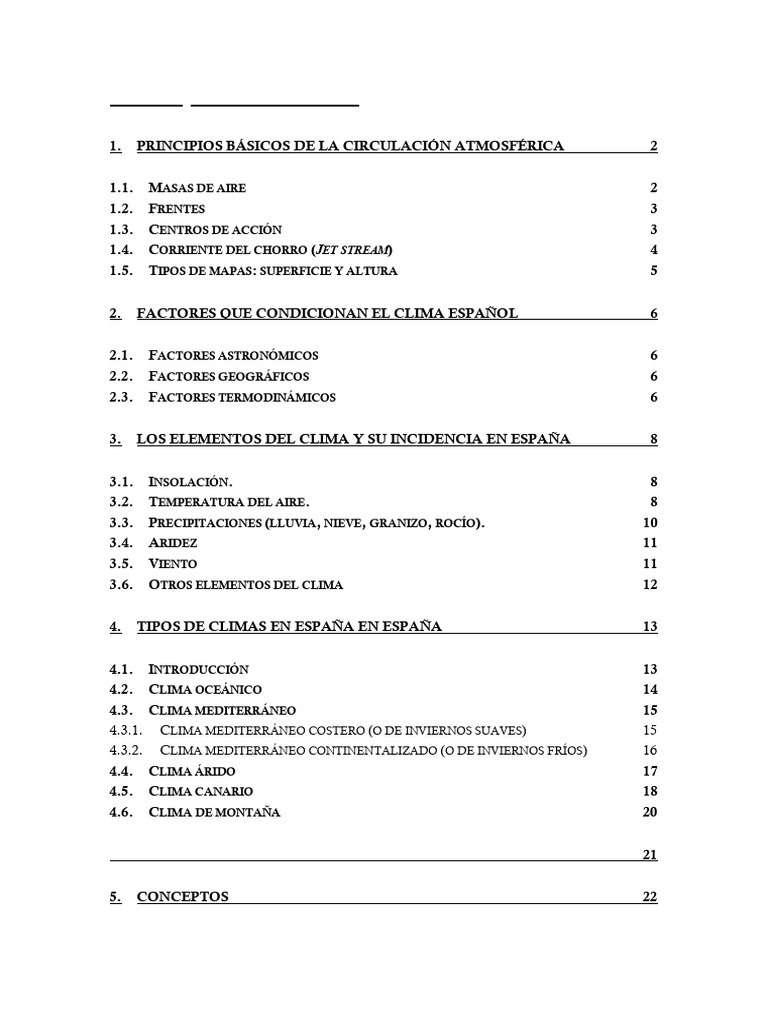 Tema 2 El Clima en España | PDF | Clima | Herida