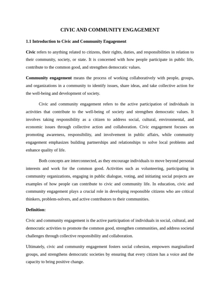 Lecture 1 | PDF | Citizenship | Civic Engagement